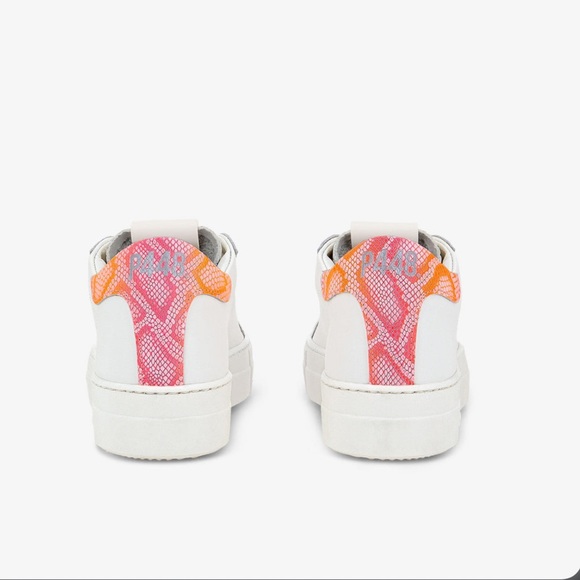 P448 | Shoes | P448 Pink And Orange Thea Shabby Trainer Sneakers | Poshmark
